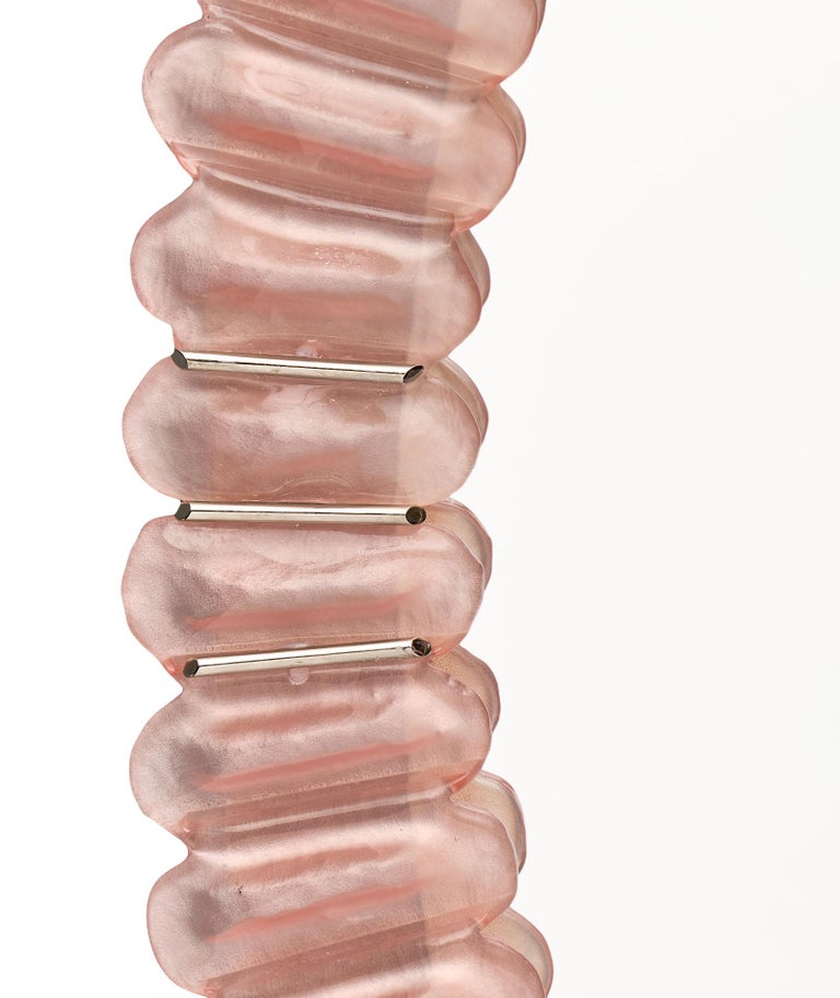 Pink Murano Glass Mirror by Fuga at 1stDibs