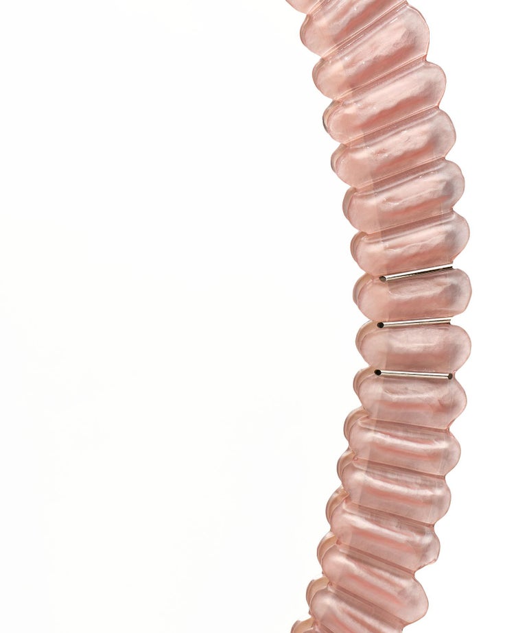 Pink Murano Glass Mirror by Fuga at 1stDibs