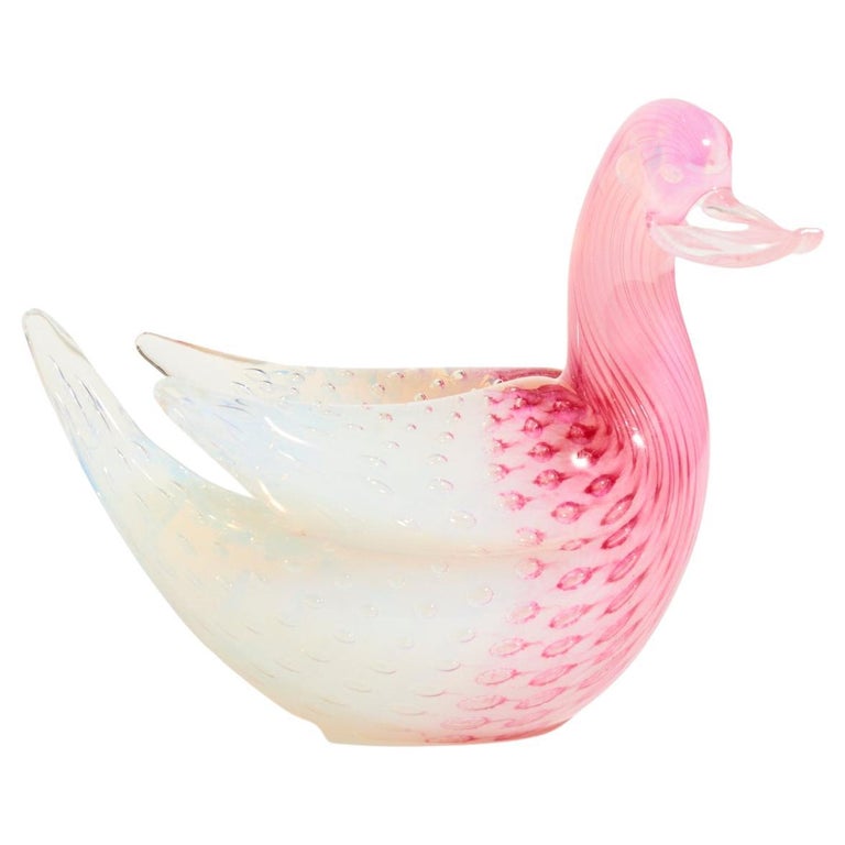 Pink Murano Swan at 1stDibs