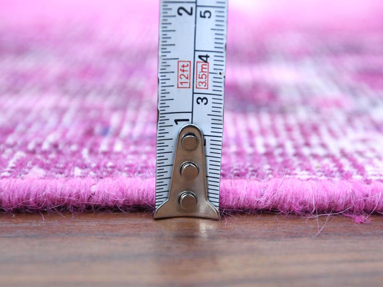 Pink Overcast Semi Antique Persian Kerman Oriental Rug For Sale at 1stDibs