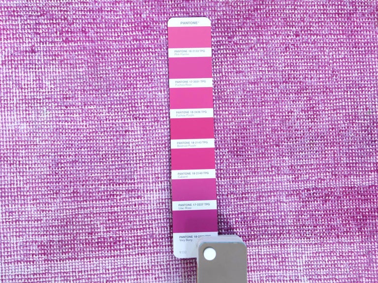 Pink Overcast Semi Antique Persian Kerman Oriental Rug For Sale at 1stDibs