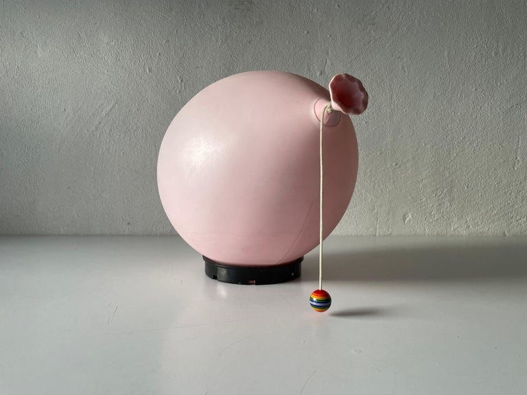 Pink Plastic Balloon Sconce by Yves Christin for Bilumen, 1970s, Italy For Sale at 1stDibs