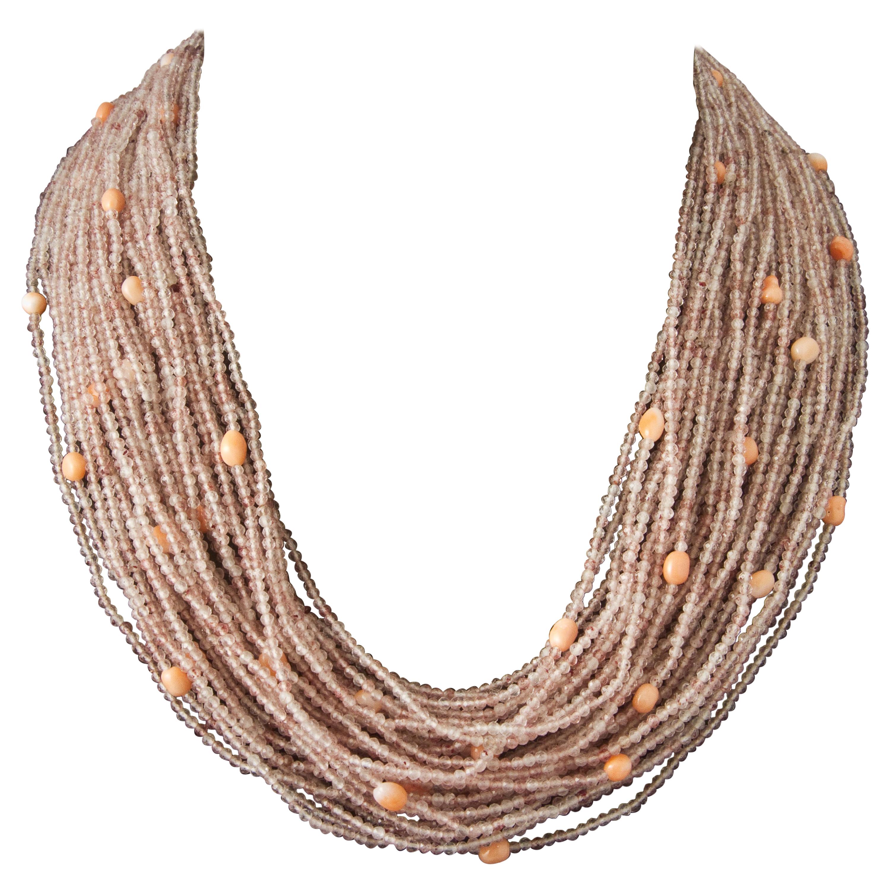 Quartz Crystal Multi-Strand Necklace at 1stDibs