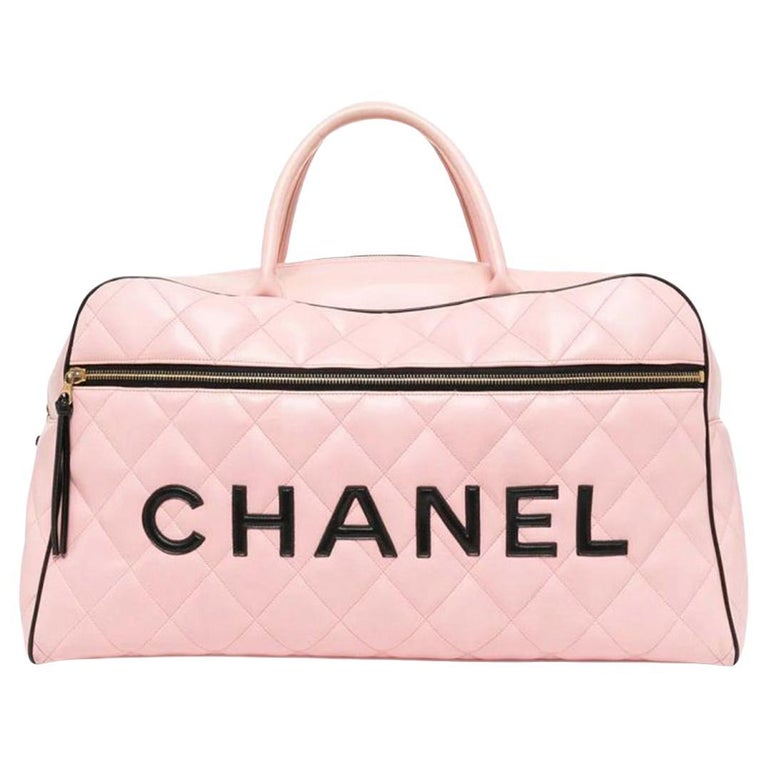 Pink Quilted Boston Bowling Bag at 1stDibs