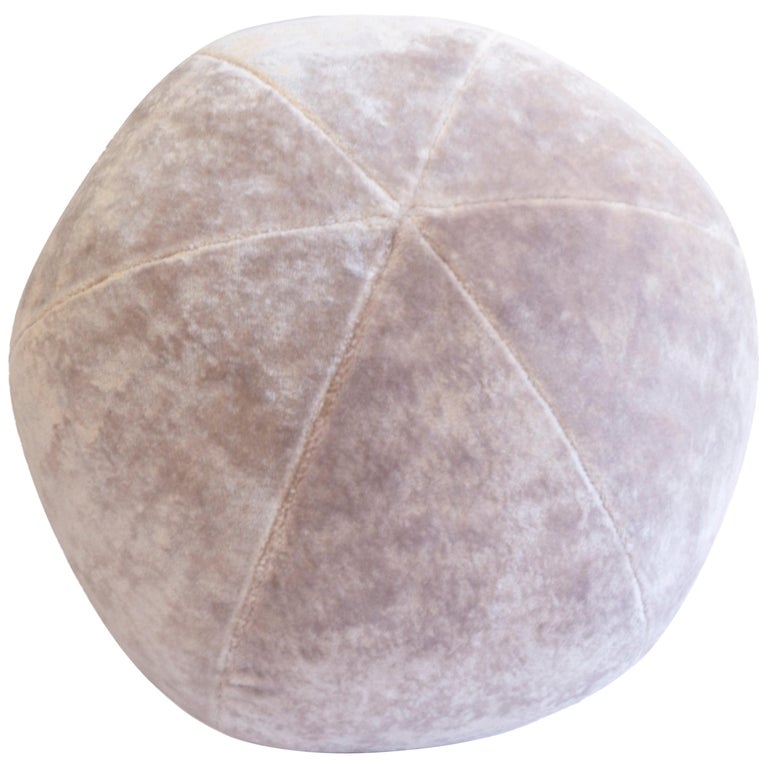 Coussin boule en velours concassé rose et quartz rose - 14 couleurs ...