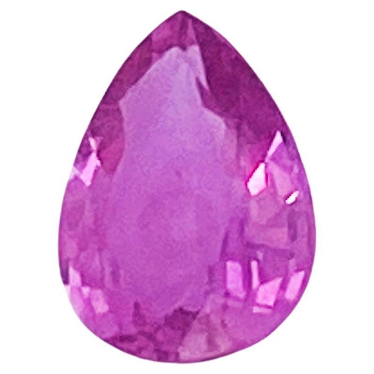 Loose Pink Sapphire Pear 2.57 Carats Vibrant Pink For Sale at 1stDibs