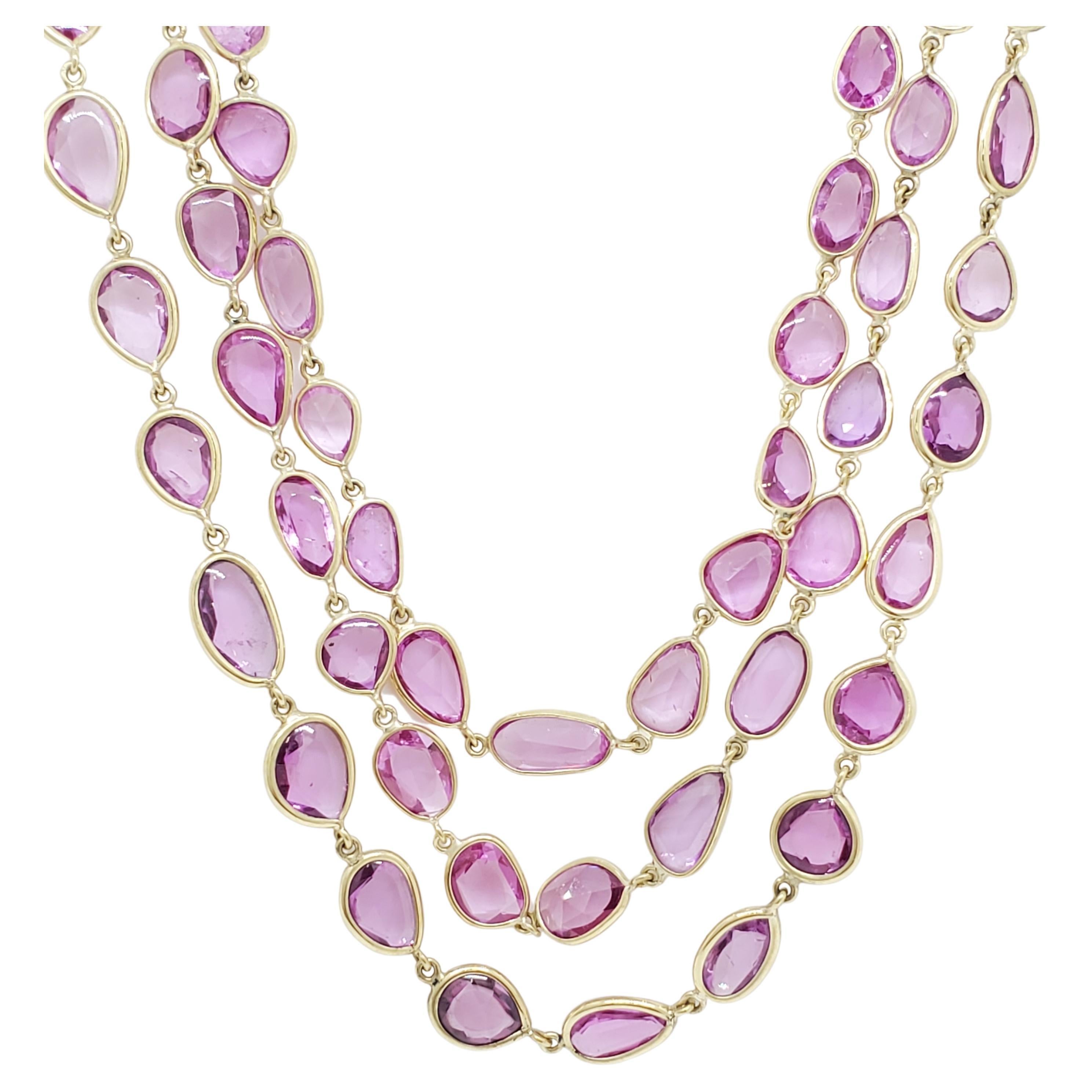 Two Row Multi Shape Diamond Necklace For Sale at 1stDibs | double row ...