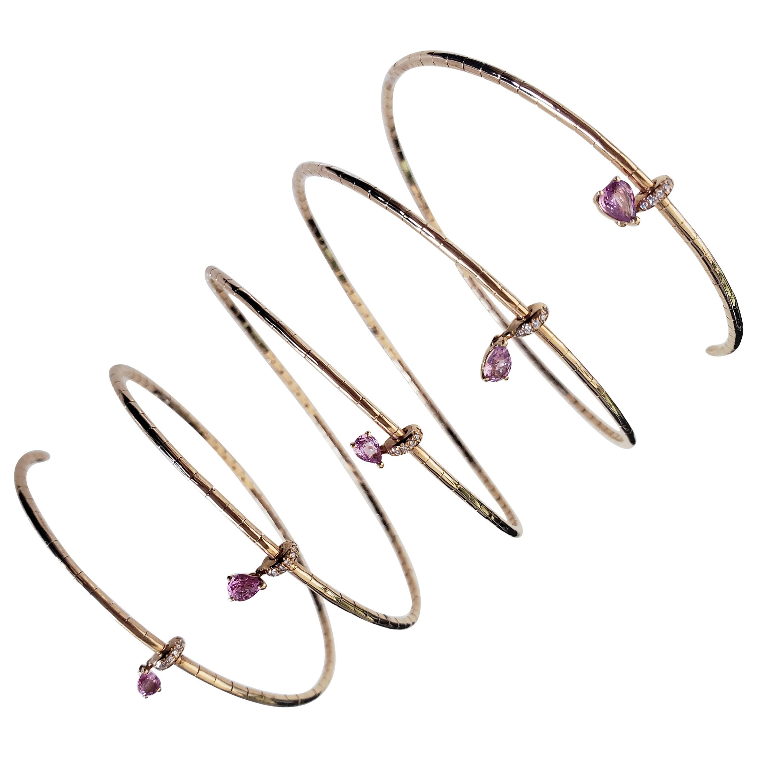 Chimento 18 Karat Rose Gold Stretch Spring Bracelet at 1stDibs ...