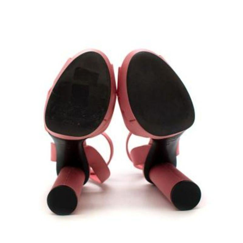 pink satin crossover satin Dasha platform sandals For Sale at 1stDibs