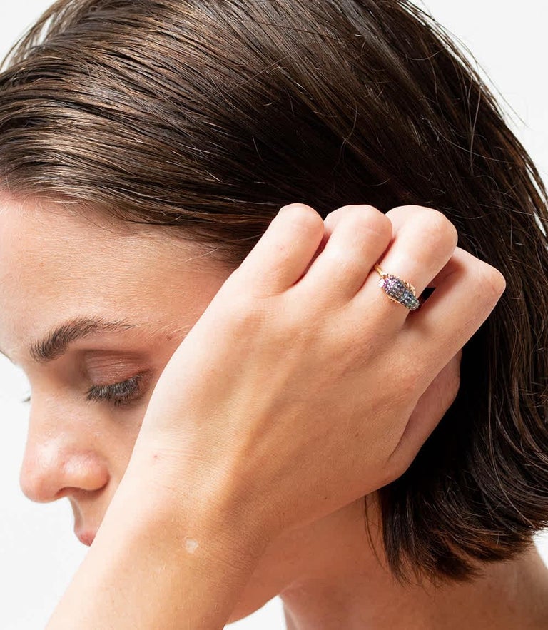 Pink Scarab Stackable Ring For Sale at 1stDibs