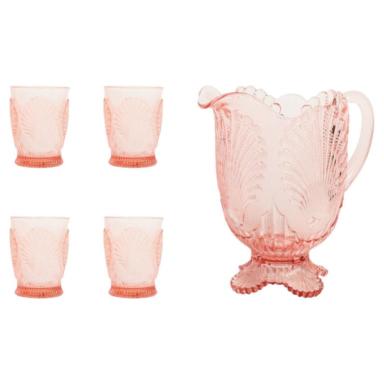 Pink Shell Pitcher Set at 1stDibs