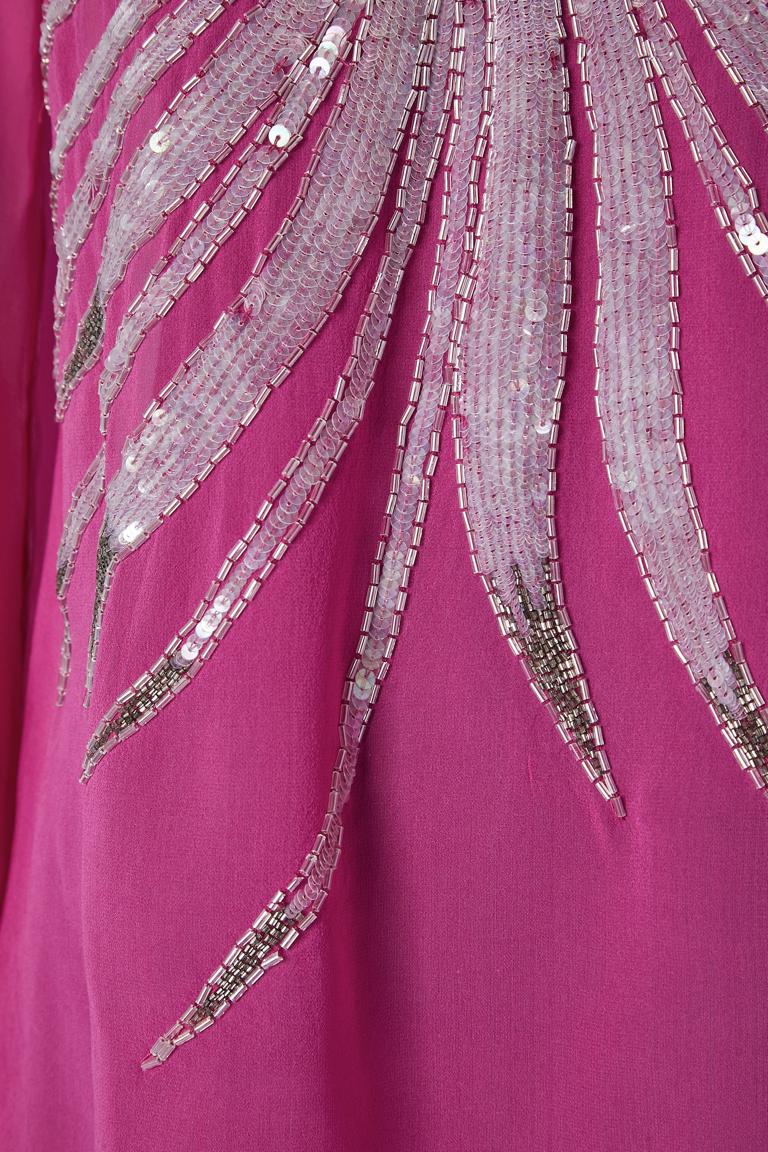 Pink silk chiffon blouse with embroideries Gai Mattiolo Couture For ...