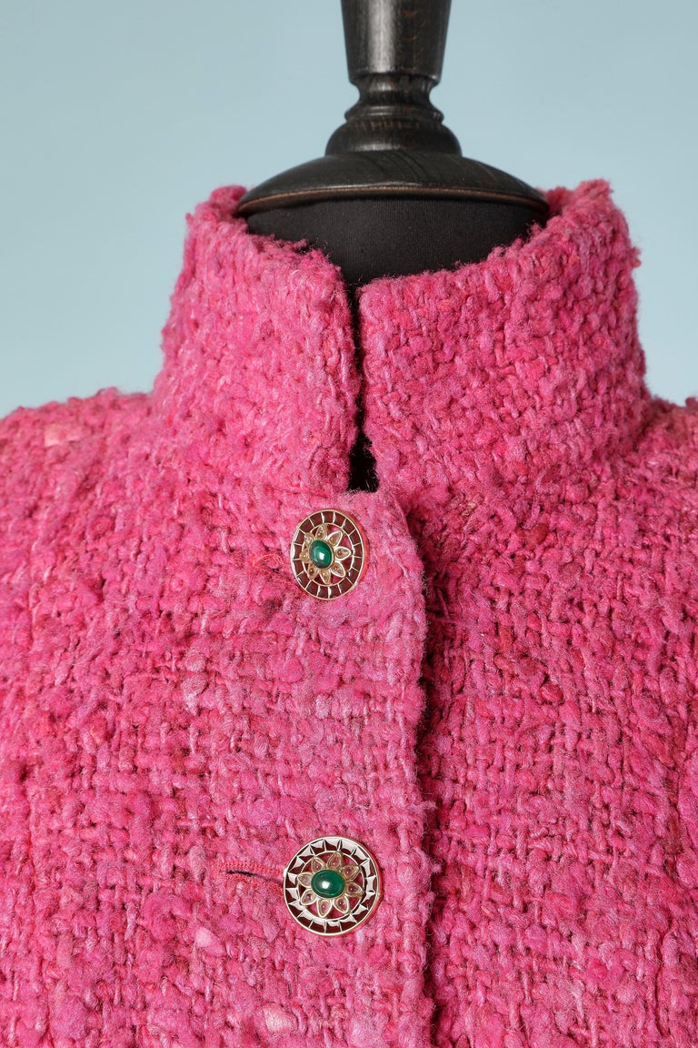 Pink silk tweed jacket with jewellery buttons Chanel ( Paris-Bombay ...