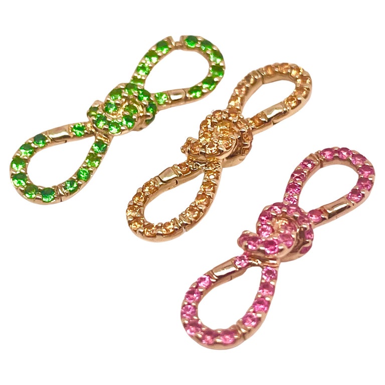 Pink Spinel "Forget Me Knot" Multifunctional Enhancer Clip Pendant ...