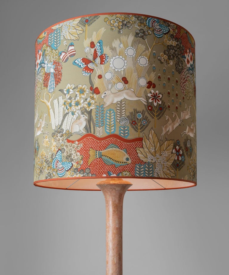 Pink Tessellated Marble Floor Lamp at 1stDibs