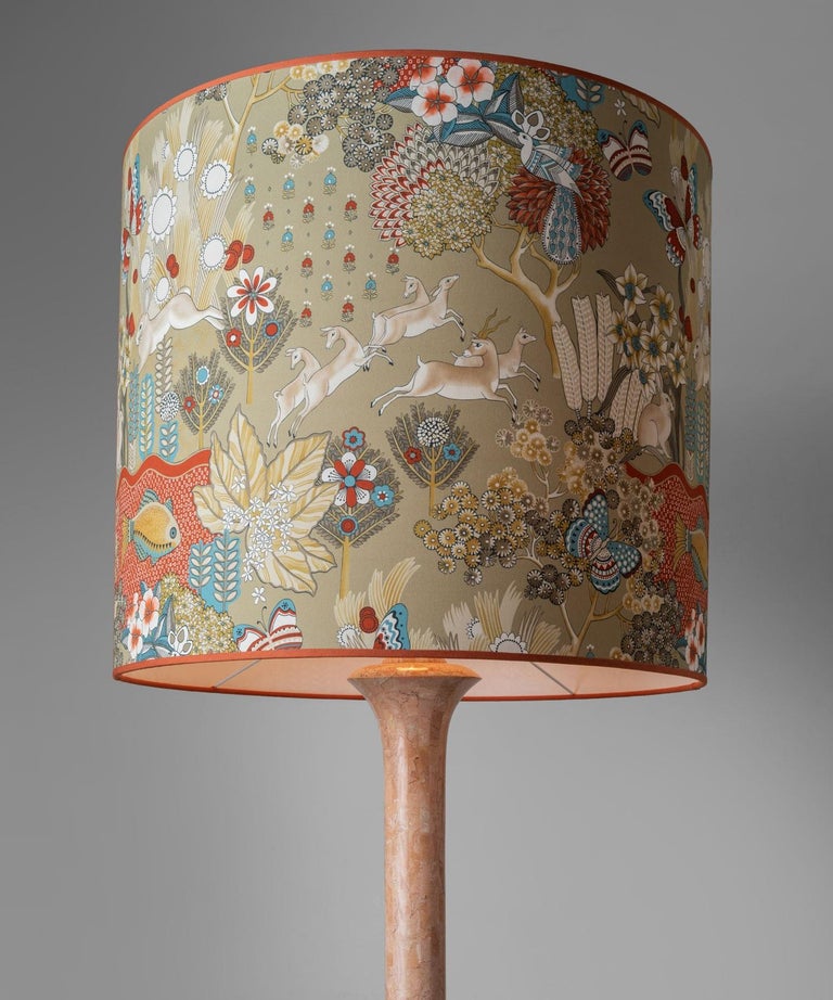 Pink Tessellated Marble Floor Lamp at 1stDibs