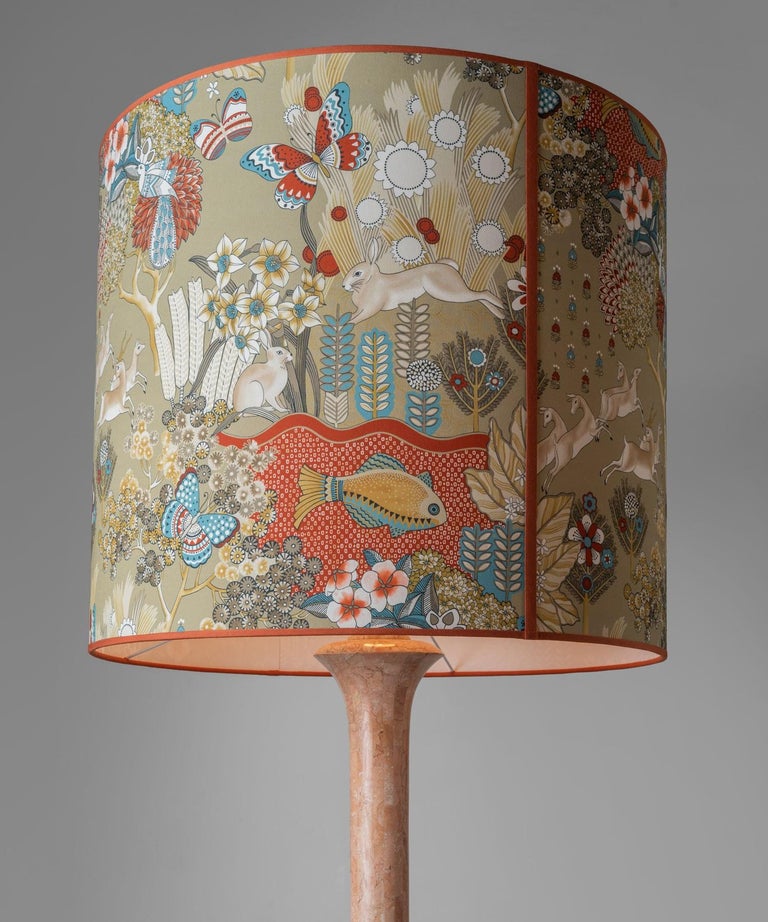 Pink Tessellated Marble Floor Lamp at 1stDibs