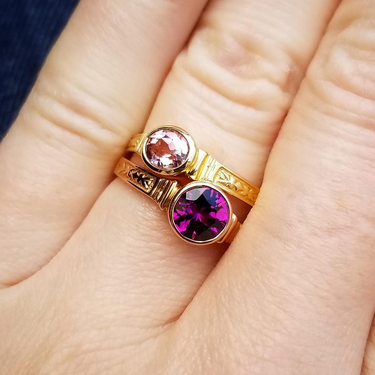 Pink Topaz in 18kt Gold Cassandra Ring by Cynthia Scott For Sale at 1stDibs