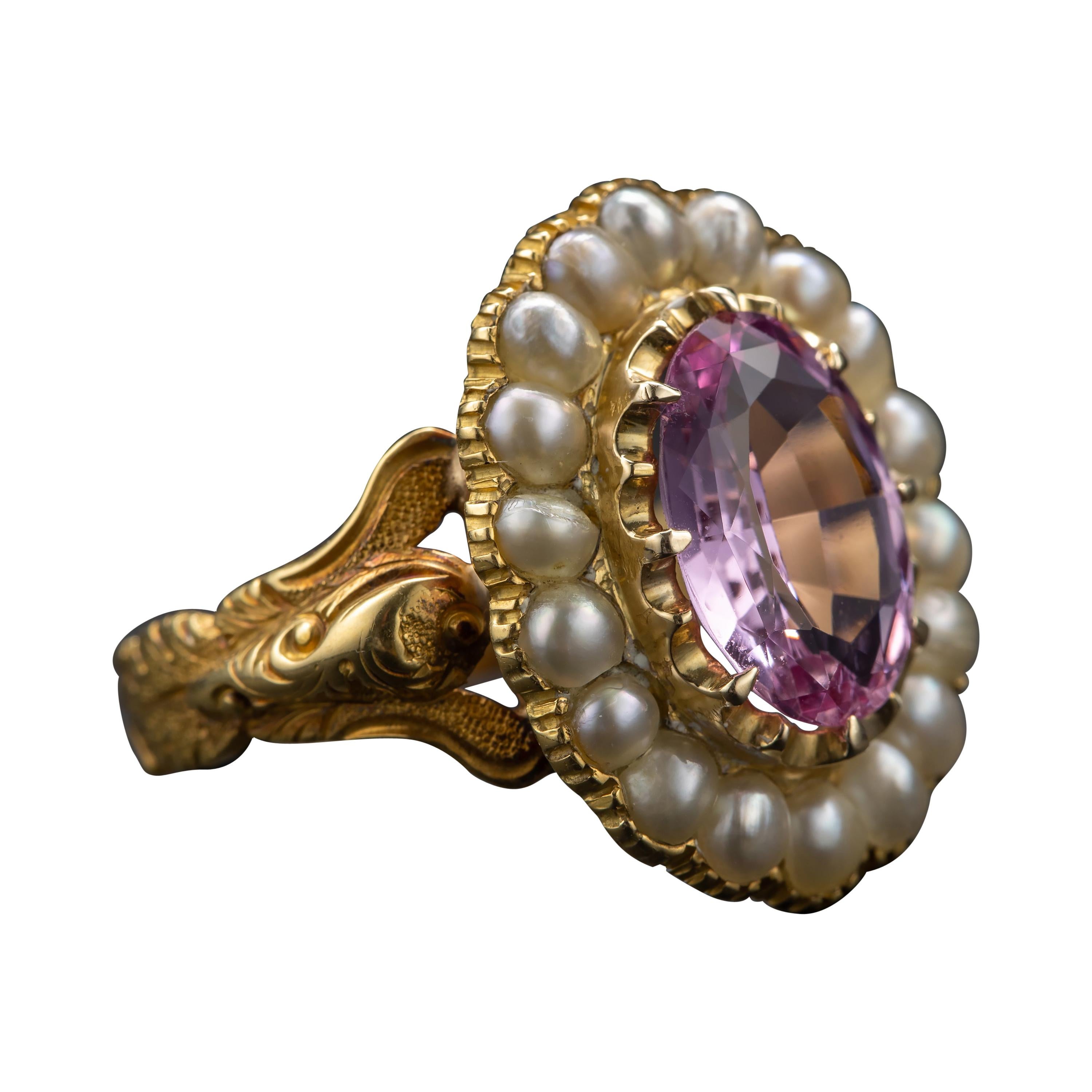 Basra Pearl Ring of Spectacular Color and Quality Certified Natural at ...