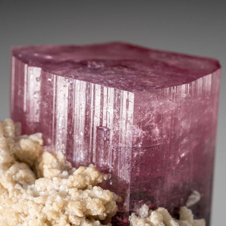 Pink Tourmaline on Albite from Paprok, Nuristan Province, Afghanistan ...