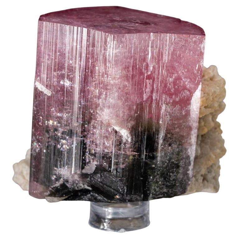 Pink Tourmaline on Albite from Paprok, Nuristan Province, Afghanistan ...