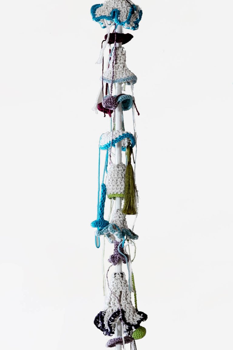 Pink Turquois textile Swing Handmade Crochet in Cotton and Polyester ...