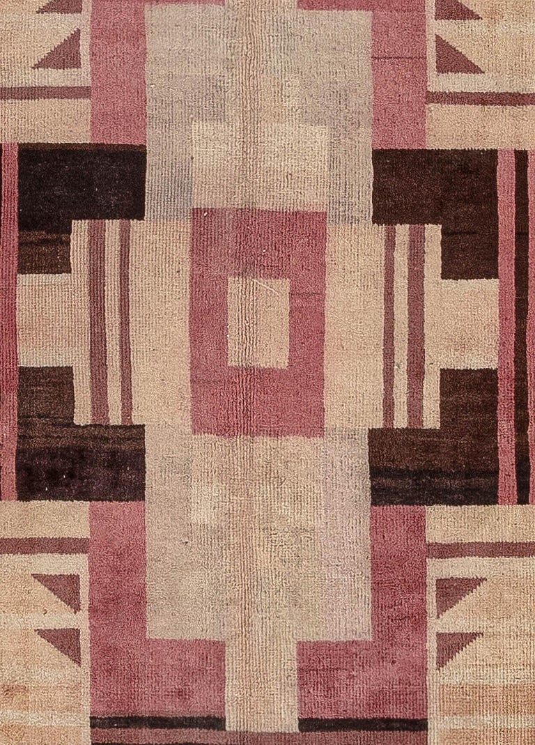 One-of-a-kind Vintage Art Deco Pink Rug by Doris Leslie Blau For Sale ...