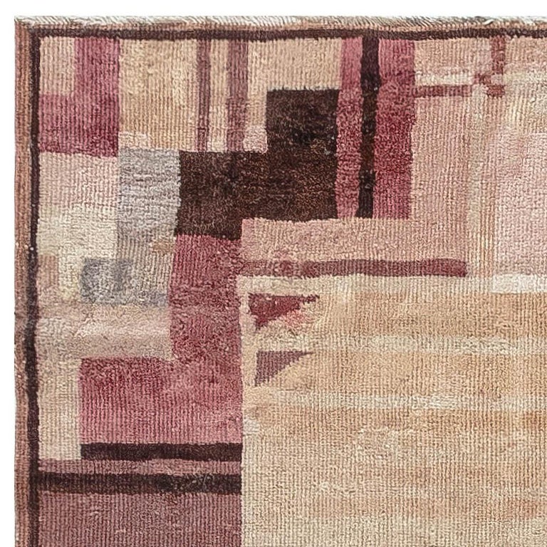 One-of-a-kind Vintage Art Deco Pink Rug by Doris Leslie Blau For Sale ...