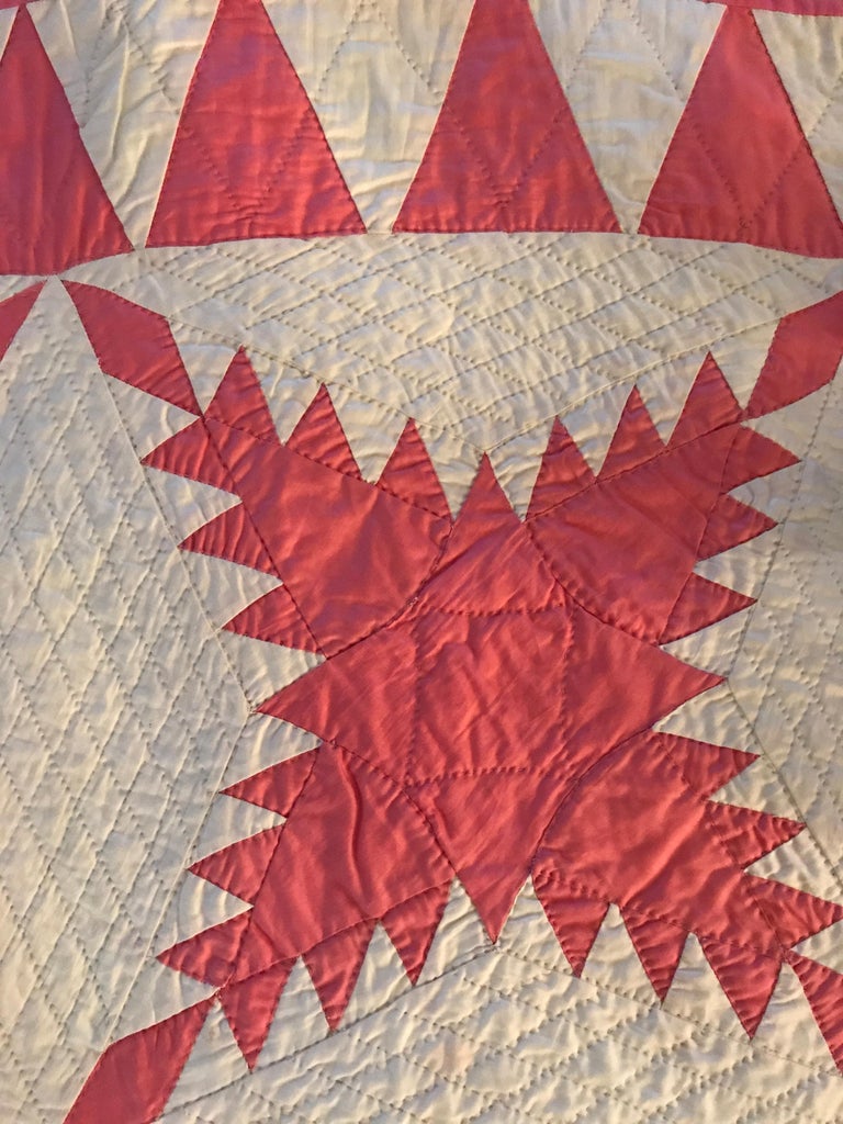 Pink Vintage Patchwork Quilt at 1stDibs | pink patchwork quilts