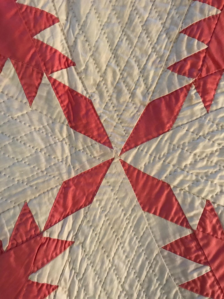 Pink Vintage Patchwork Quilt at 1stDibs | pink patchwork quilts