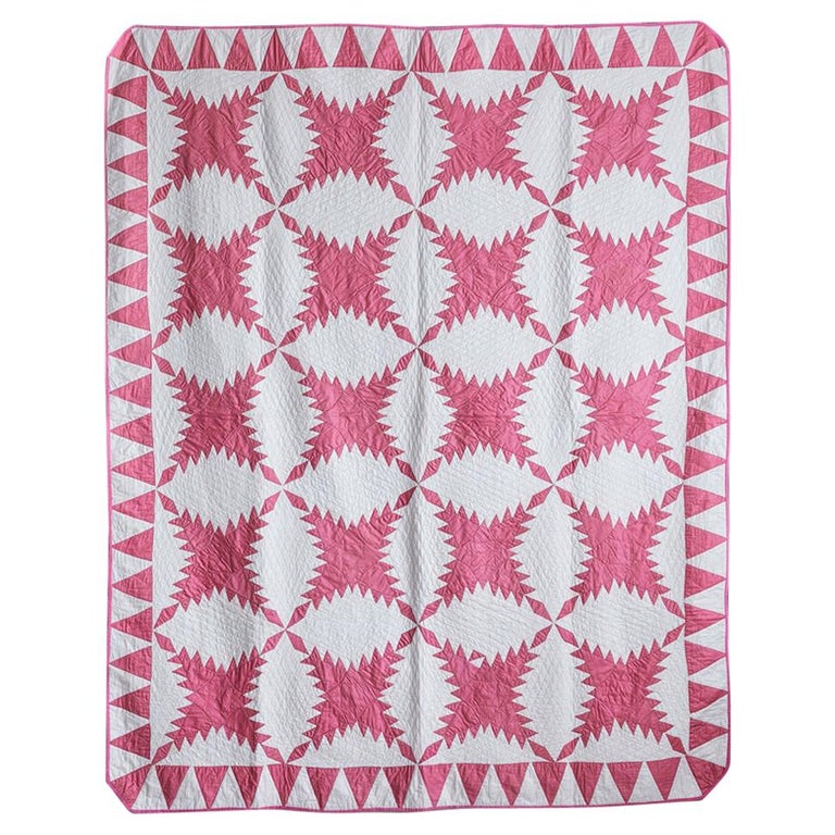 Pink Vintage Patchwork Quilt at 1stDibs | pink patchwork quilts