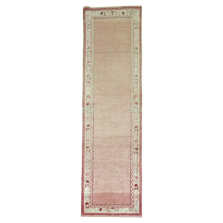 Pink Vintage Turkish Anatolian Runner For Sale at 1stDibs