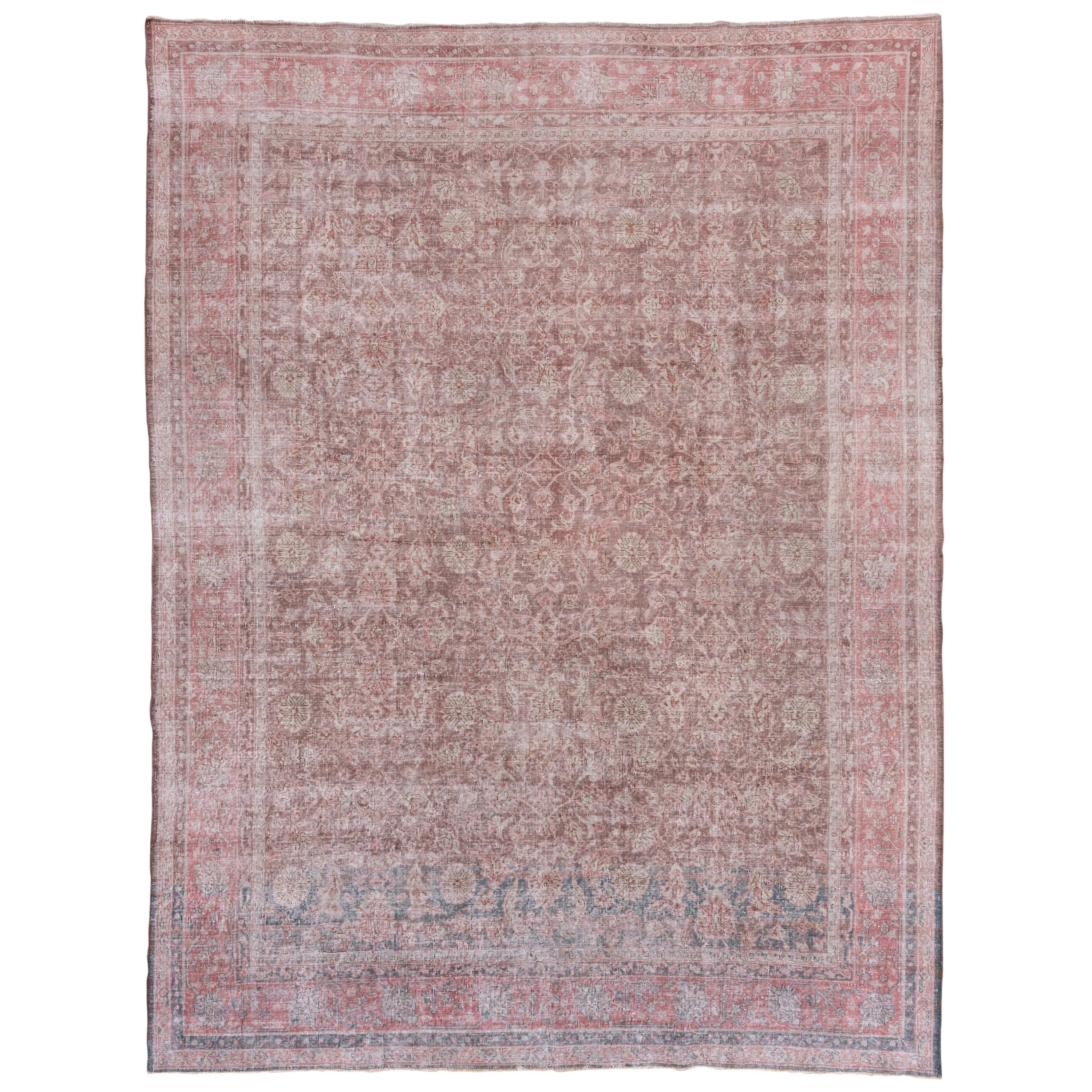 Pink Turkish Oushak Carpet, circa 1930s For Sale at 1stDibs