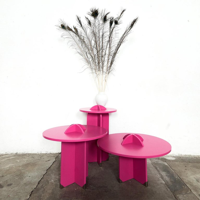 Pink's Not Dead TT01 Pink Side Table For Sale at 1stDibs | pink side tables