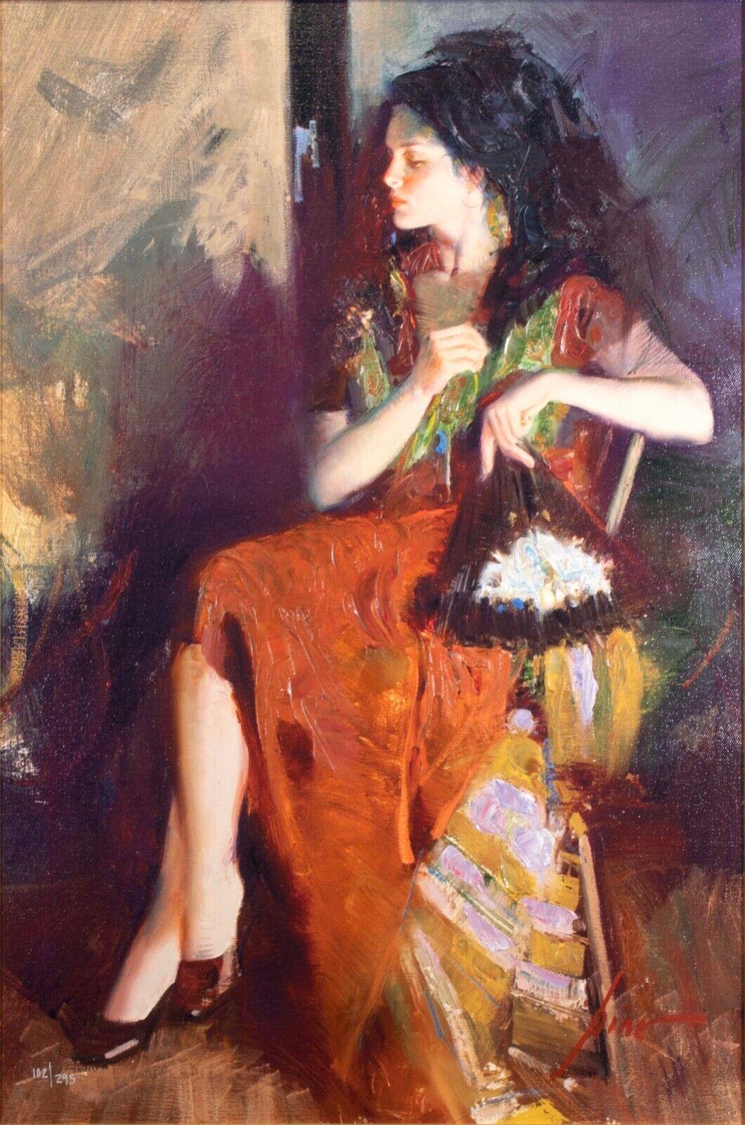 Pino Spanish Beauty Signed Embellished Giclee Canvas 102/295 Framed ...