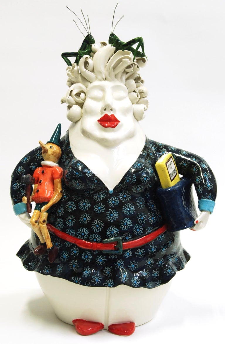 Pinocchio Design Lady, Decorative Centerpiece Handmade Italy 2020, Hand ...