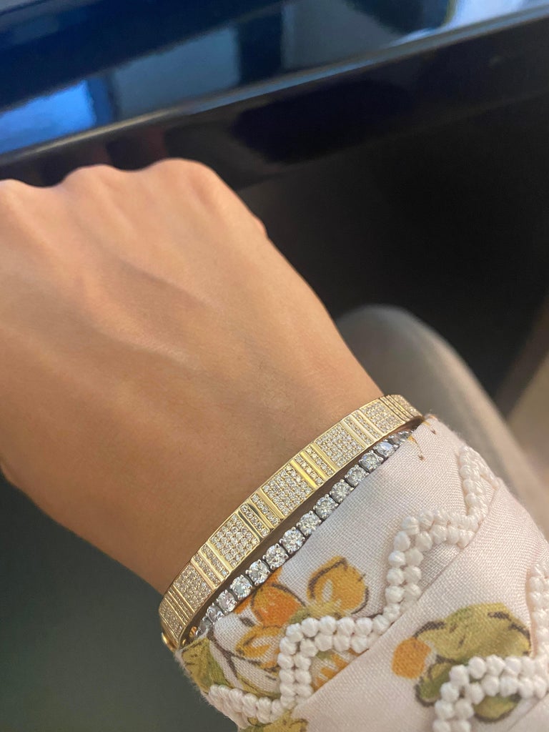 Pinstripe Strength Diamond Bangle, Half Way Diamonds and Mother of ...