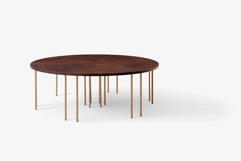 Pinwheel HM7, Oiled Walnut/Brass Lounge Table-by Hvidt and Mølgaa for ...