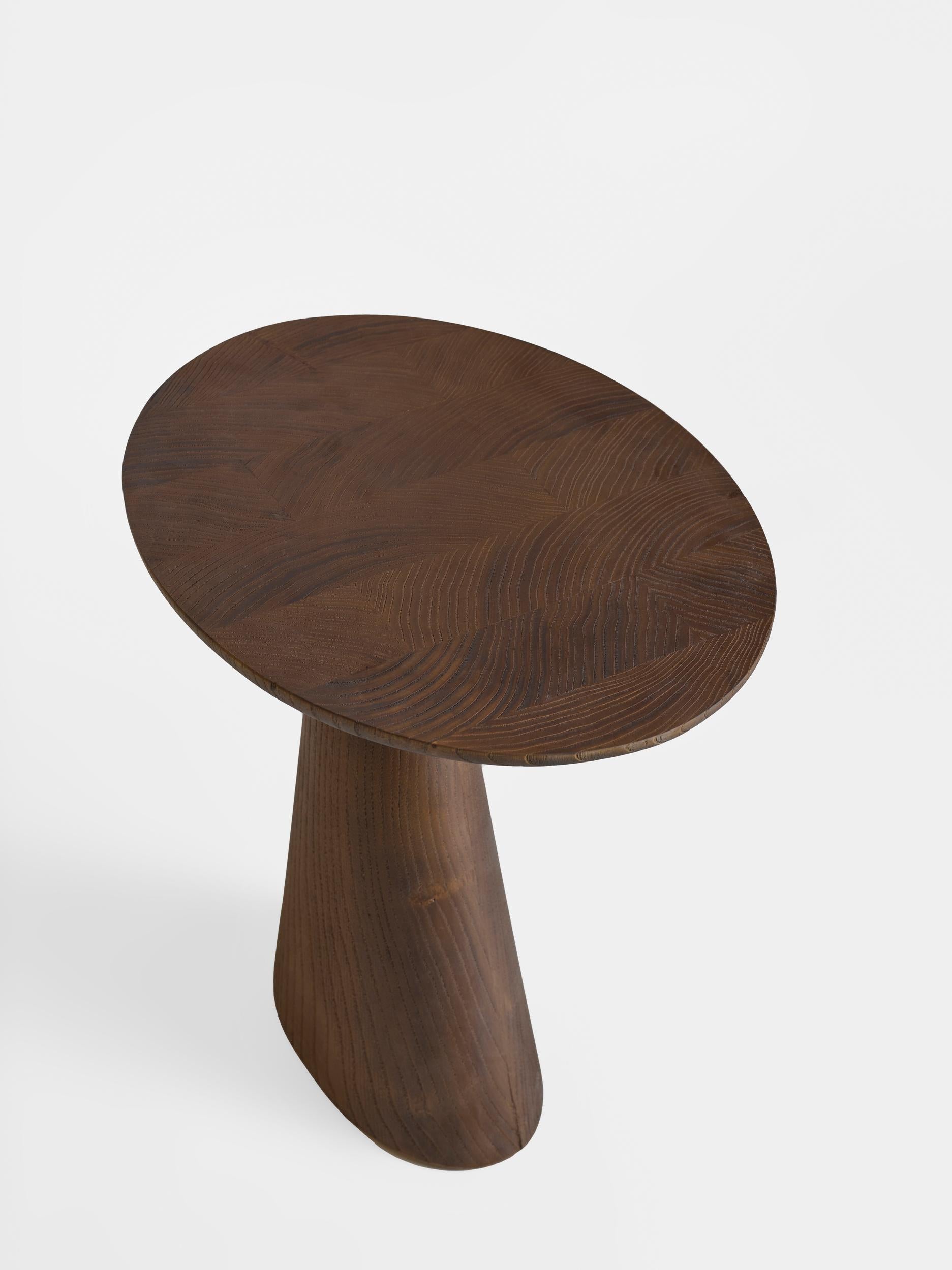 Pion Side Table, Dark Oak, Contemporary Wooden Side Table, Organic ...