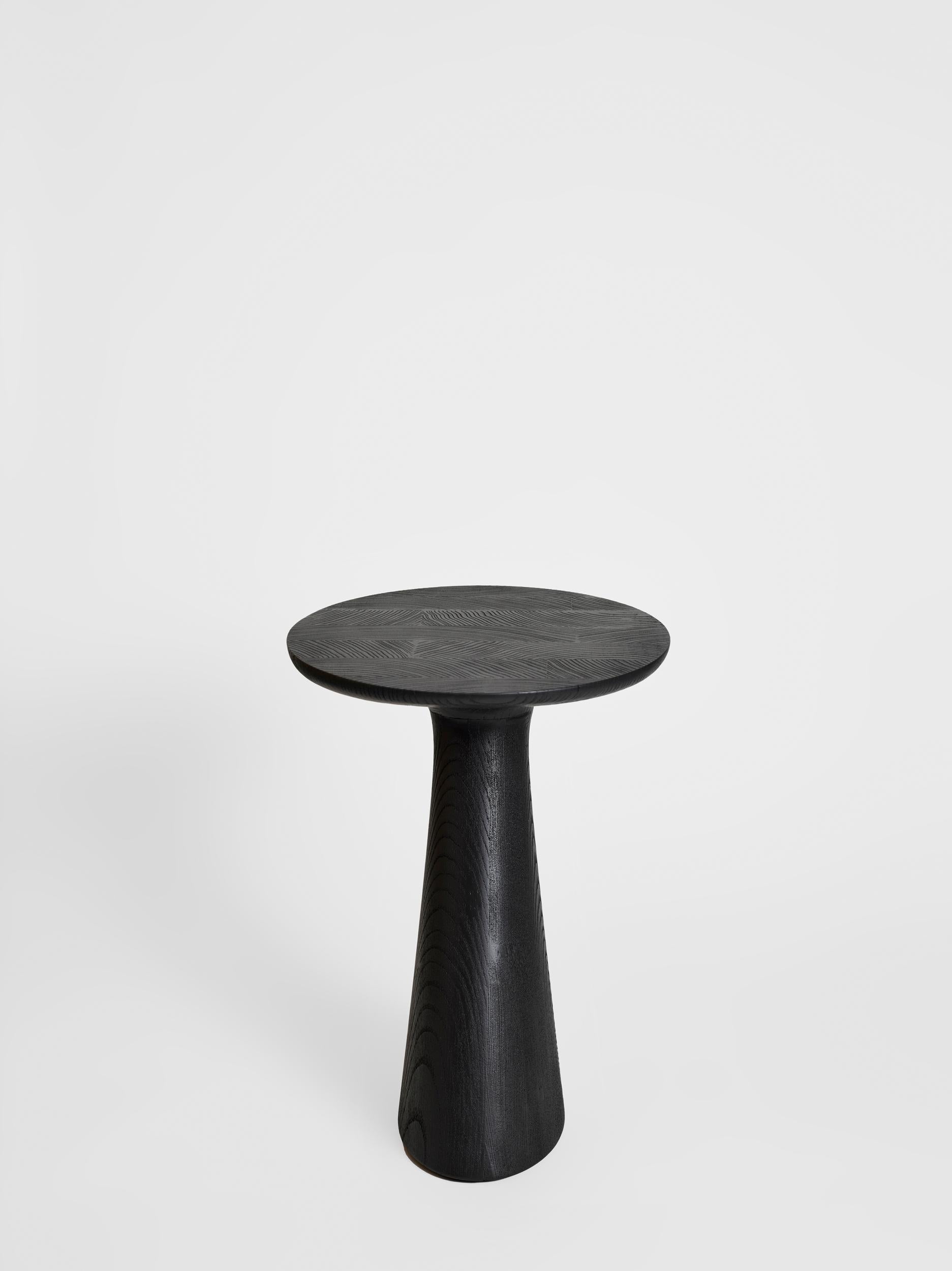 Pion Side Table, Painted Black, Contemporary Wooden Side Table, Organic ...
