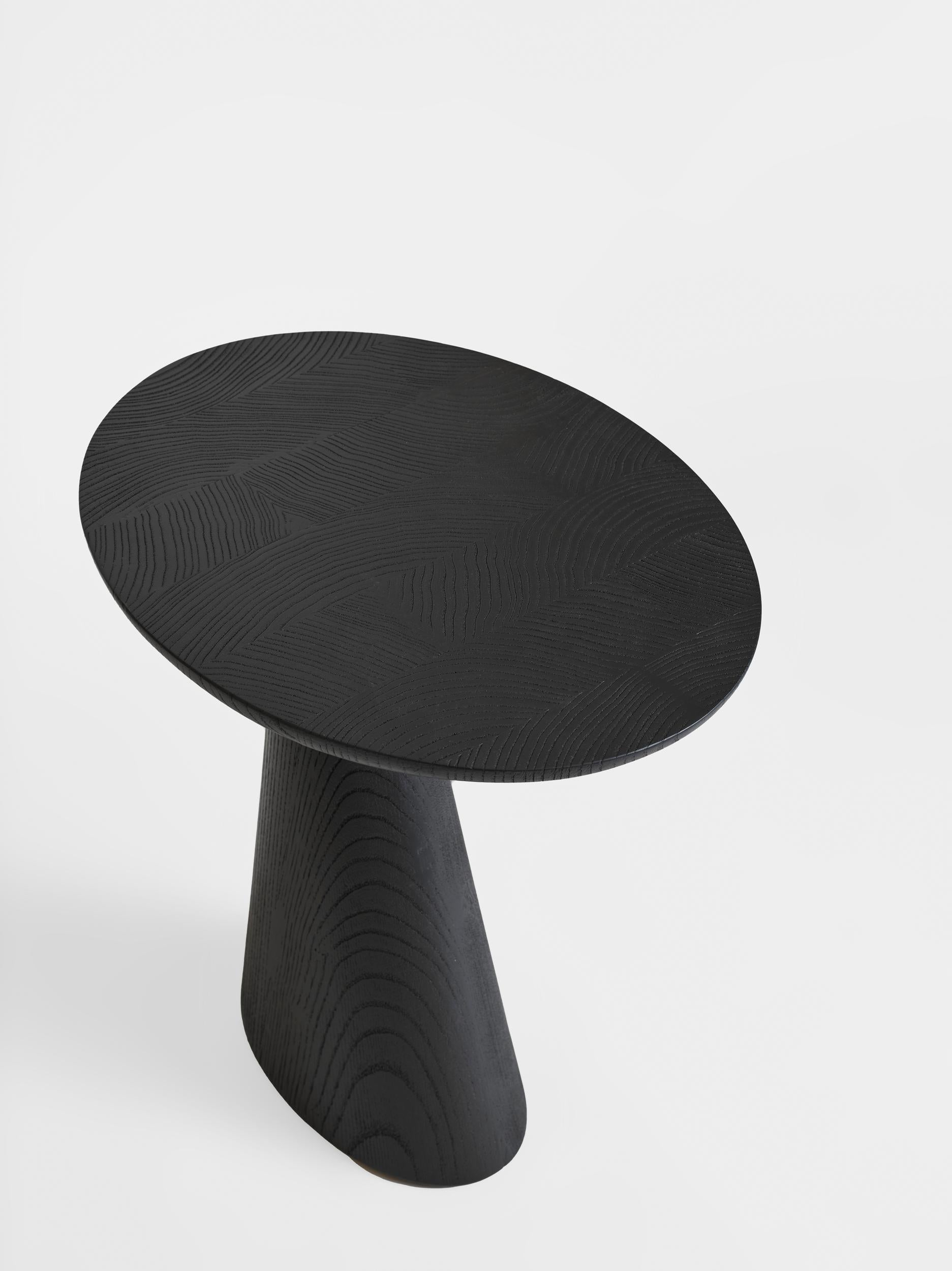 Pion Side Table, Painted Black, Contemporary Wooden Side Table, Organic ...