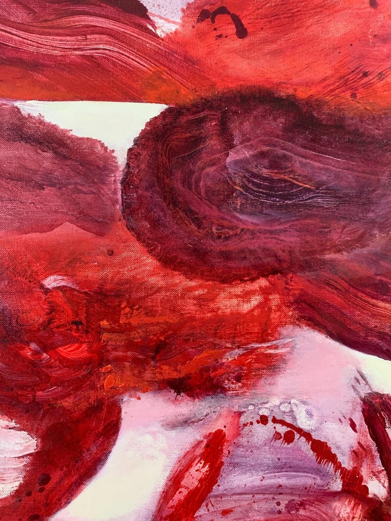 Piotr Butkiewicz - Landscape - Gestural Abstraction, Red, White, Modern ...