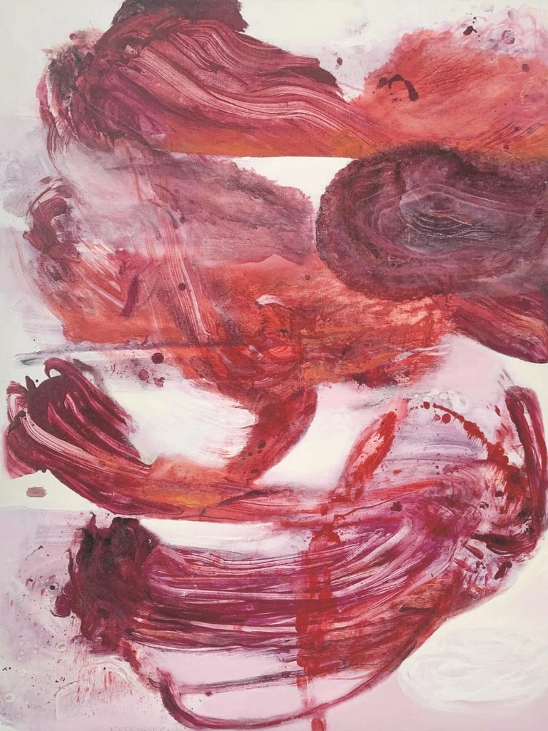 Piotr Butkiewicz - Landscape - Gestural Abstraction, Red, White, Modern ...