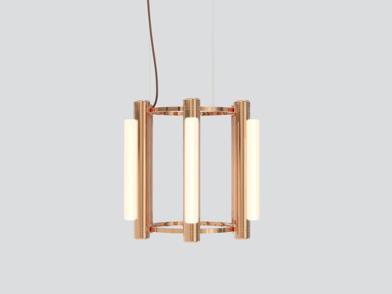 Pipeline Chandelier 1, Copper, Vertical For Sale at 1stDibs