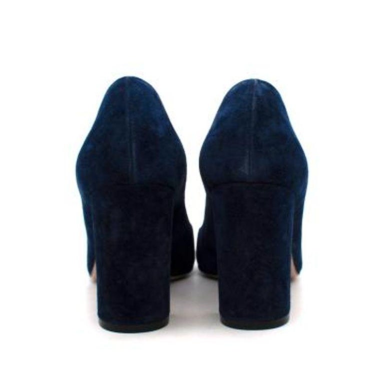 Piper navy suede pumps For Sale at 1stDibs