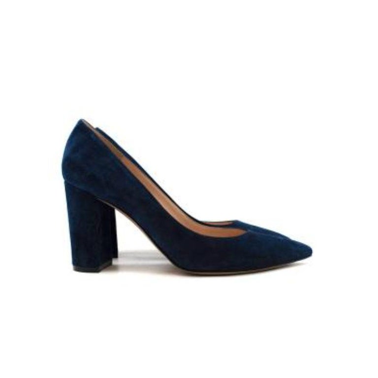 Piper navy suede pumps For Sale at 1stDibs