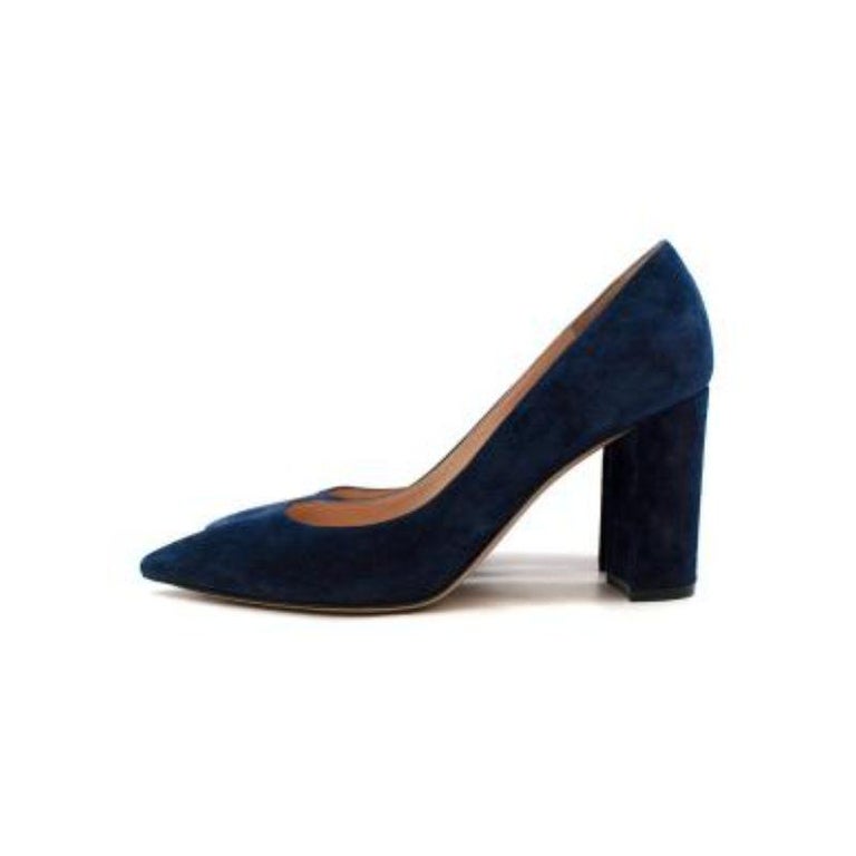 Piper navy suede pumps For Sale at 1stDibs