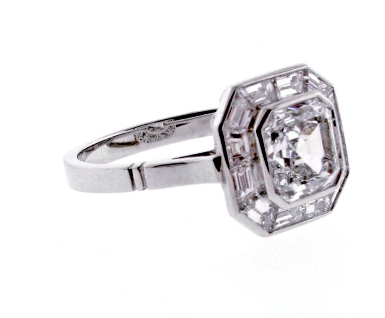 Pippa Middleton Style Asscher Cut Diamond Engagement Ring at 1stDibs ...