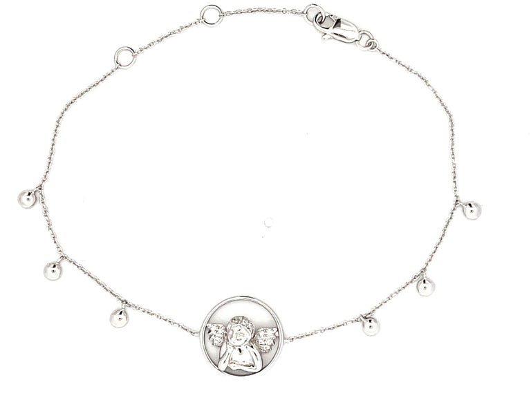 Pippo Perez Diamond Cupid Bracelet in 18k White Gold For Sale at 1stDibs