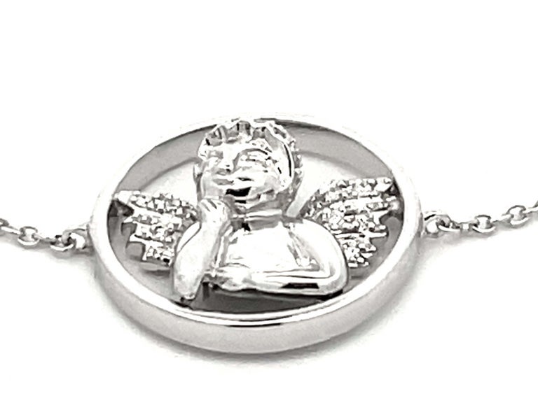 Pippo Perez Diamond Cupid Bracelet in 18k White Gold For Sale at 1stDibs